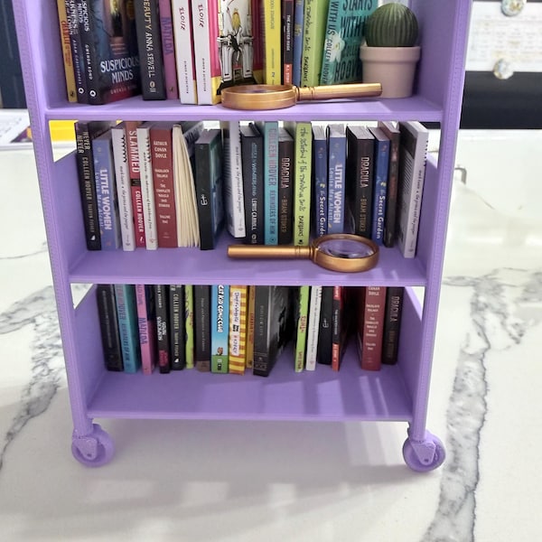 1/6 Scale 3 Shelf Mini Library Cart/ Mini Brands Books / Mini Books ...