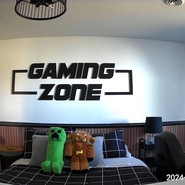 Gaming Zone, 3D Wall Decor, Video Games Sign, Gameroom Sign Gifts ...
