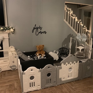 Large Square Ball Pit 400 Balls Included Gray, Pit Ball Kids, Pit Ball ...