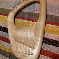 12 String Lyre harp Diatonic Musical Instrument Cherry Wood - Etsy