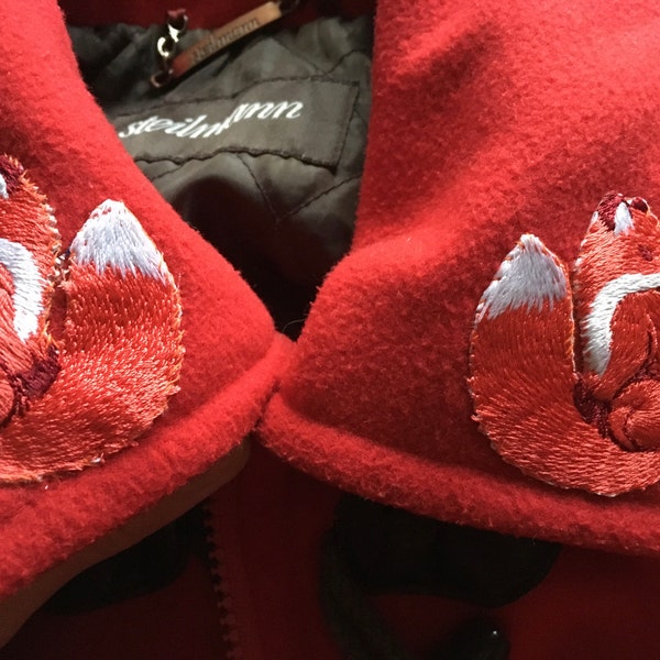 Pair Embroidered Red Fox Patches Iron on Countryside Applique - Etsy