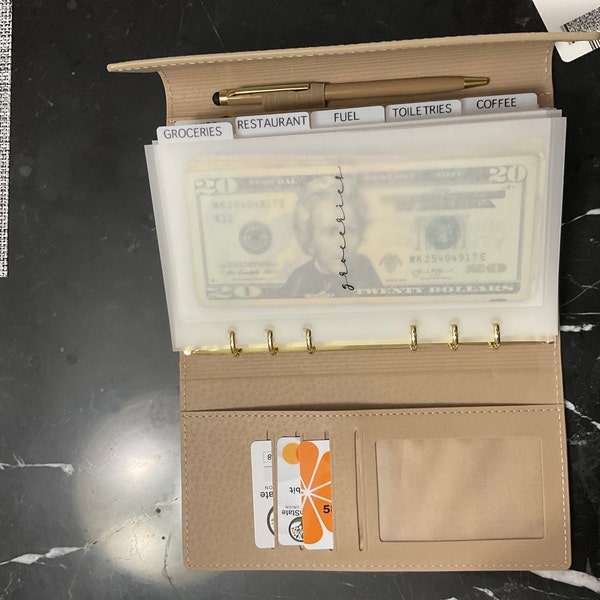A7 Budget Binder Wallet for Budget Planning Cash Stuffing Envelope ...