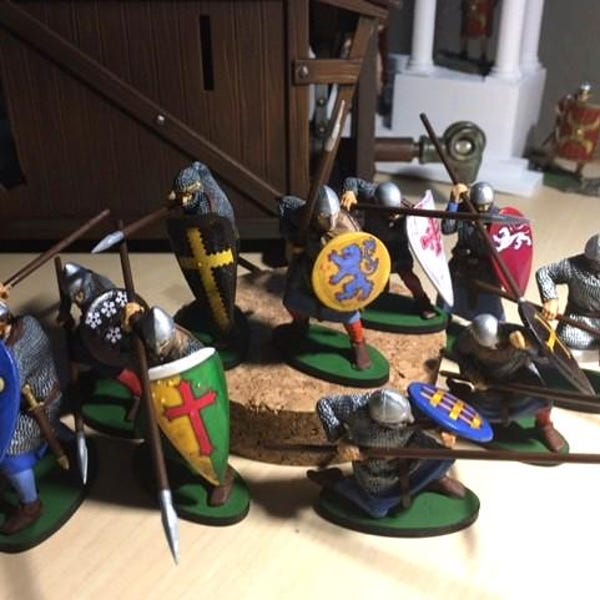 Medieval German Winged Helmet Crusader, Historical 1/72, 28mm, 32mm, 1/ ...