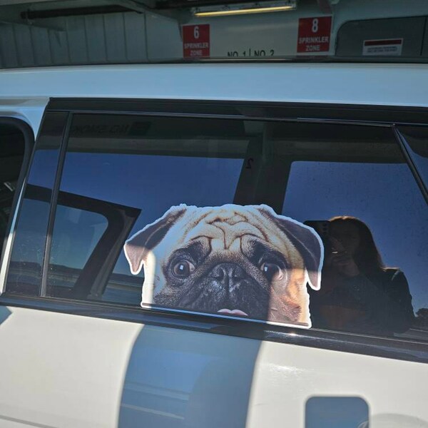 Panda Bear Car Decal Sticker / Black White Kawaii Panda Waving Paw Cute ...