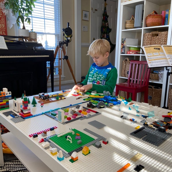 Building Block Table 35" by 21" With Storage Shelf(custom Color Options ...