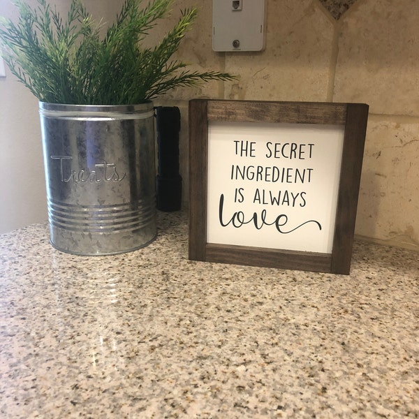 Farmhouse Kitchen | Framed Sign | Kitchen Sign | Wood Framed Sign ...