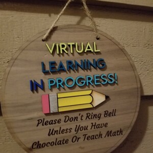 Virtual Learning in Progress Door Sign Homeschool Decor Door - Etsy