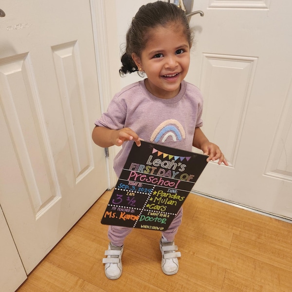 First and Last Day of School Sign, Liquid Chalk Dry Erase School Board ...