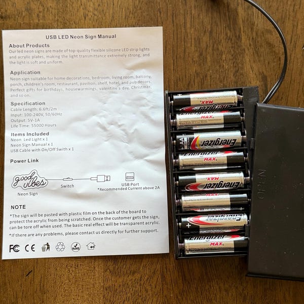 Open Neon Sign, Modern Open Sign, Open Led Light up Sign, Battery ...