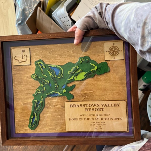 Custom Golf Course Map: 3D Wood Art, Laser Cut Files (digital Download ...
