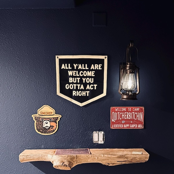 Funny How Time Slips Away Camp Flag • Willie Nelson X Oxford Pennant - Etsy