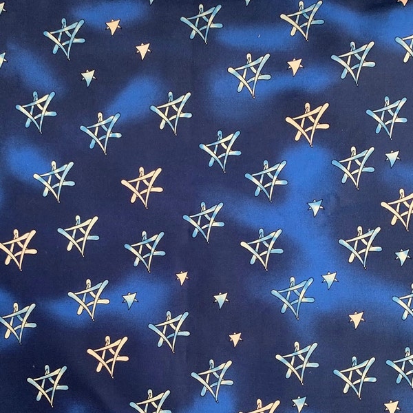 Aleph Bet Jewish Hebrew Letter Fabric on White / Sold in 1/2 Yd ...