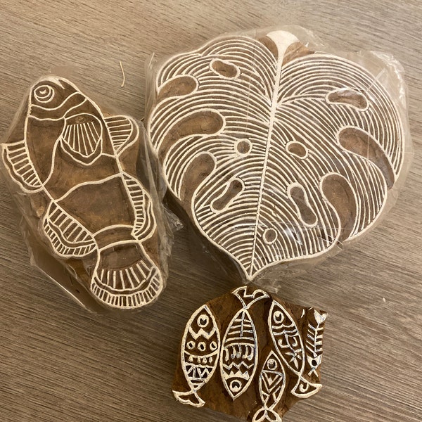 Traditional Indian Art Wood Craft, Alphabet Text Wooden Printing Block ...