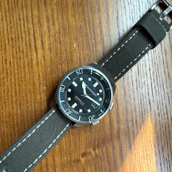 Basque Olive Canvas Watch Strap From 15oz Canvas, 20mm, 22mm, 24mm ...