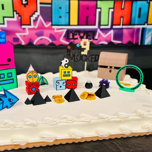 Ships, Ufo's, Geometry Dash 3D Printed Large Icons, Geometry Dash Icons ...