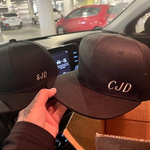 Matching Father/son Flat-billed Hats With Custom Initials - Etsy