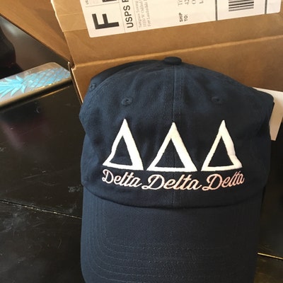 Delta Delta Delta Sorority Baseball Cap Custom Color Hat and Embroidery ...