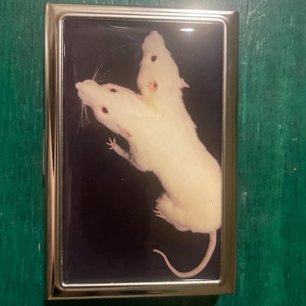 Two Headed Rat Cigarette Case OR Card Holder - Conjoined Rat, Mutant ...