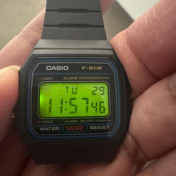Casio A158W Modified With Rainbow Digits on Mirrored Lcd (v2.0) - Etsy