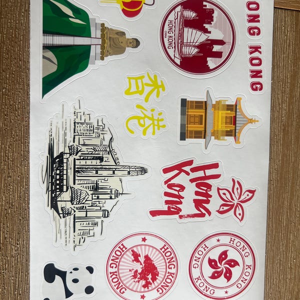 A5 Sticker Sheet Bali Landmarks Vinyl Stickers Indonesia Beach Sea ...