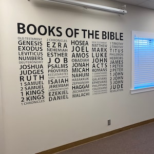 Books of the Bible Wall Decal Youth Room Church Colorful Vinyl Decor ...