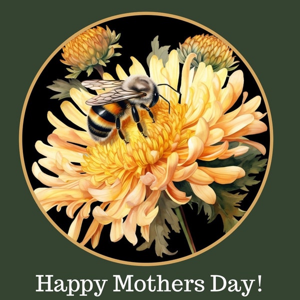 Watercolor Bumble Bee Clipart, Spring Garden Bee Clip Art PNG Graphics ...