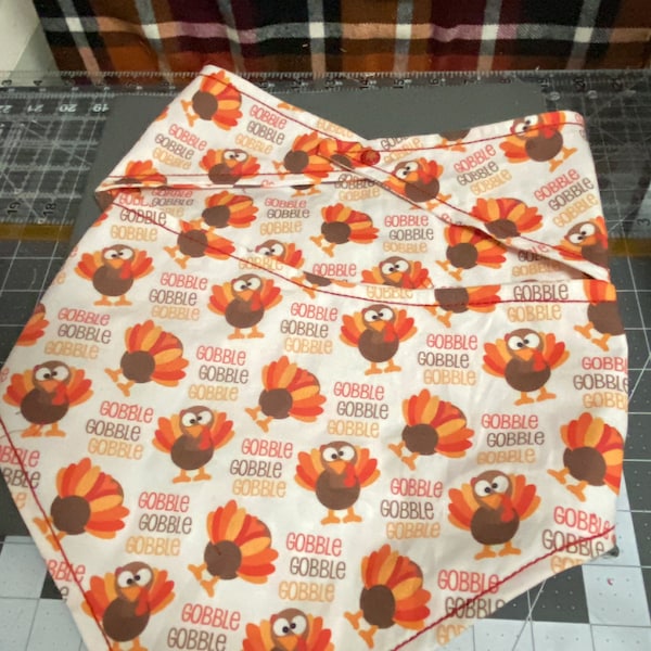 Gobble Turkeys Fabric - Gobble Funny Turkey Thanksgiving by Khaus ...
