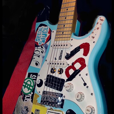 1994 BJ Guitars Billie Joe Armstrong Green Day Blue Guitar - Etsy