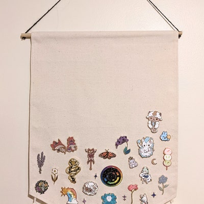 Decorative Pin Banner, Pin Banner With Tassels, Canvas Wall Hanging ...