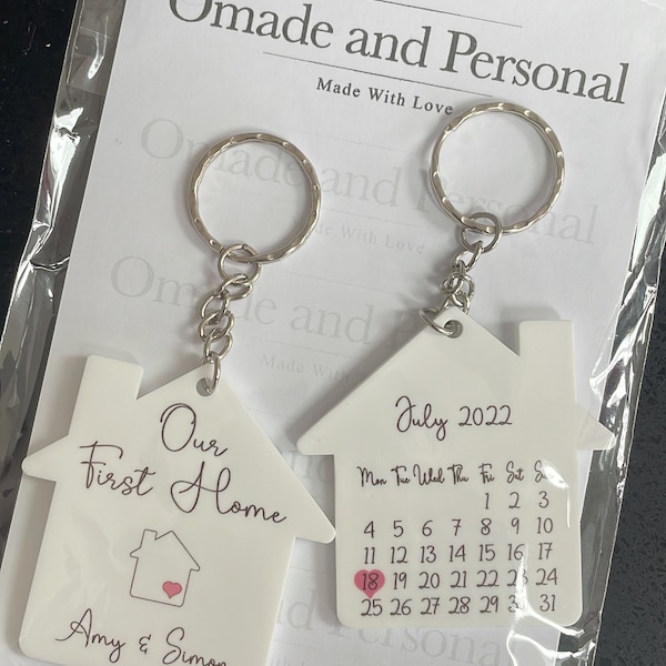 New Home Keyring, New Home Gift, Personalised Keyrings, Housewarming ...