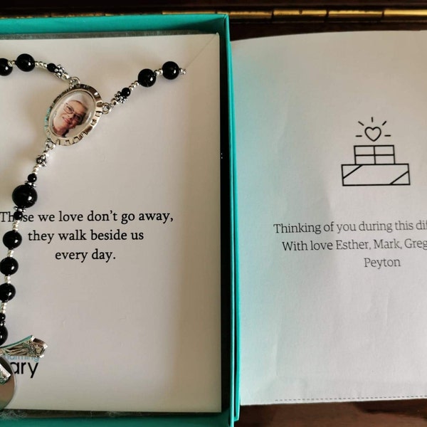 Personalized Memorial Rosary, Photo Rosary as a Memorial Gift, Picture ...