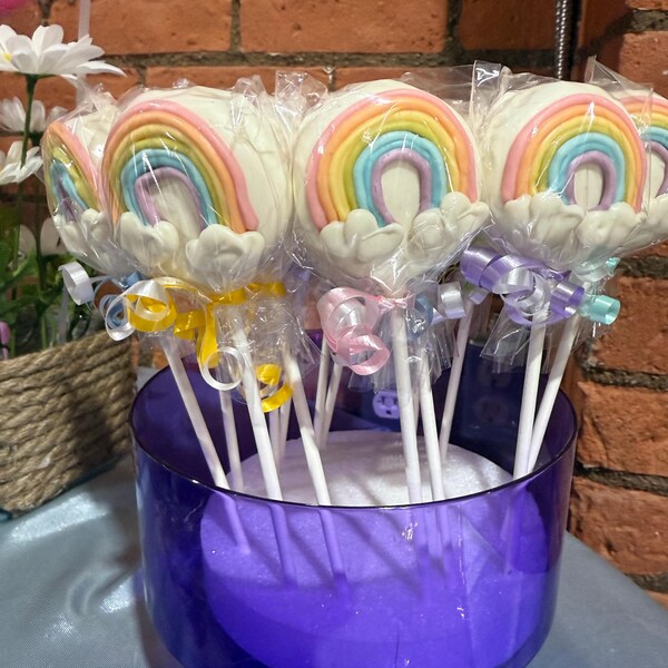 Cat Oreo Cookie Pops / Cat Birthday Party Favor / Chocolate Covered ...