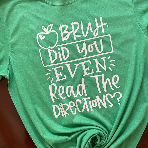 Bruh Did You Even Read the Directions Svg ,back to School Svg,funny ...