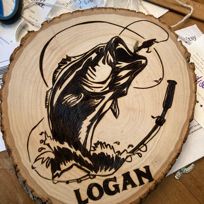 Bass Fish Woodburning - Etsy