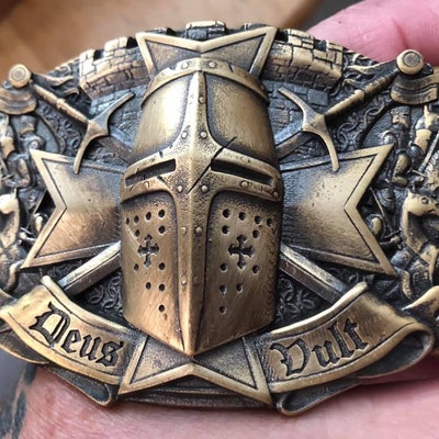 Leather Belt With Buckle Templar, Knight Order Belt With Buckle ...