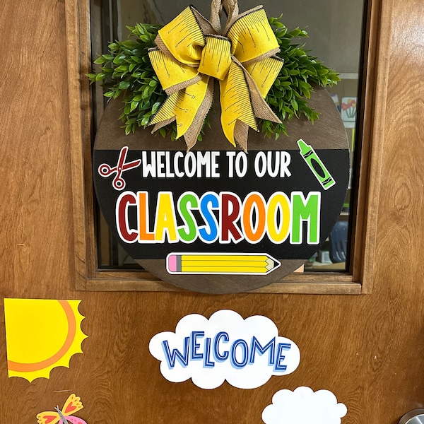 Teacher Door Sign | Teacher Door Sign | Welcome to Our Classroom ...