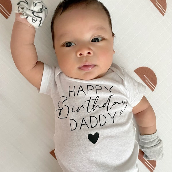 Happy Birthday Daddy Onesie® - Daddy Onesie® - Birthday Gift for Dad ...
