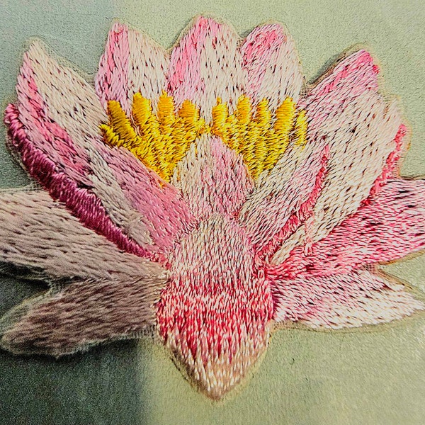 Gorgeous Pink Cherry Blossom Patch, Flower, Iron on Patch, Embroidered ...