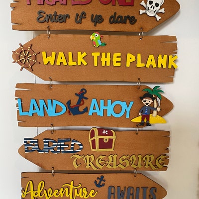 Blank Craft Kit Laser Cut Wooden MDF Direction Sign Theme Room Door ...