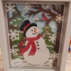 Snowman and Cardinals Shadow Box SVG/ Christmas Home Decor/ Winter ...
