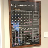 Command Center Chalkboard Calendar PRINTABLE 24102 - Etsy