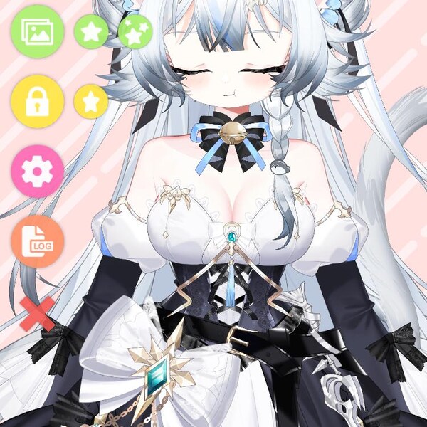 Live2d Premade Vtuber Model : Female Blue Angel - Commercial FULLY RIGGED - Ready to Use ...