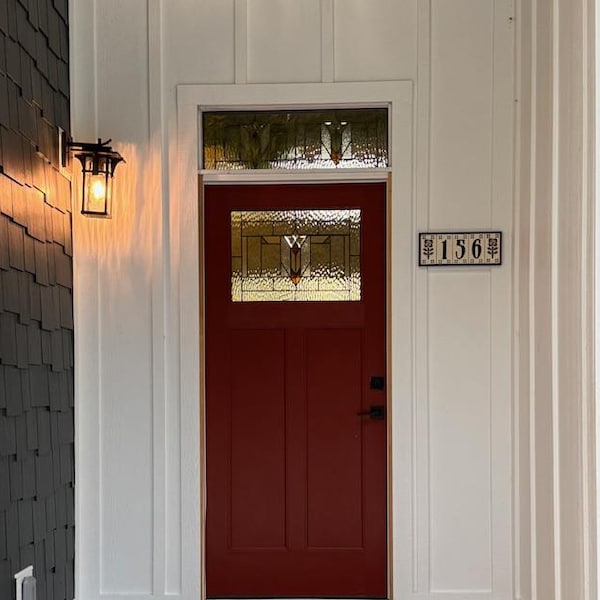 House Numbers Craftsman Rose Set Address Tiles, Craftsman Rose Design ...