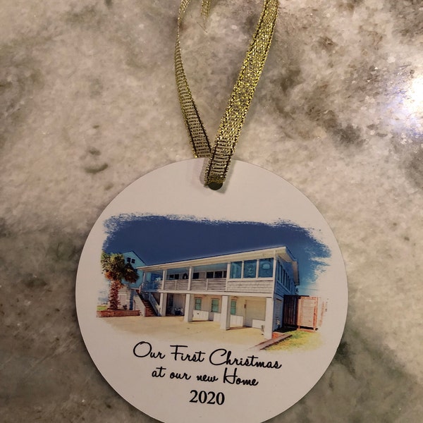 Custom House Ornament, Our First Christmas at Our New Home 2025, New ...