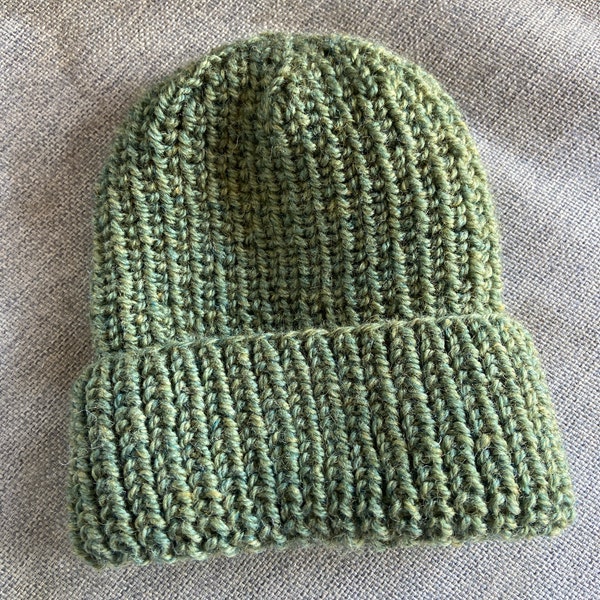 Knitting Pattern Baby Hat, Todler Hat, Half Fisherman’s Rib Hat Pattern ...