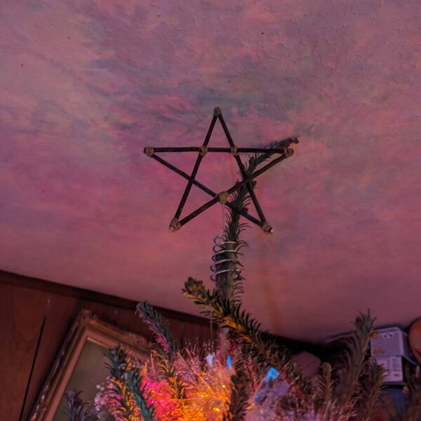 Christmas Tree Topper Star - Handmade Rustic Wood Tree Star | Star for ...