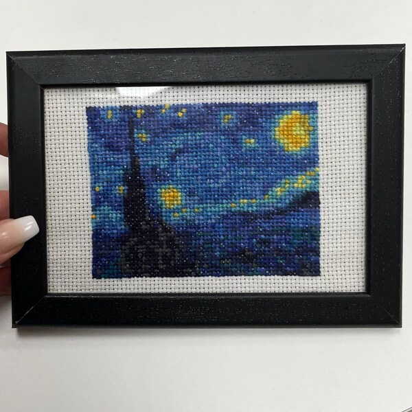 21 Mini Art Cross Stitch PDF Patterns Set, Mini Masterpieces Van Gogh ...