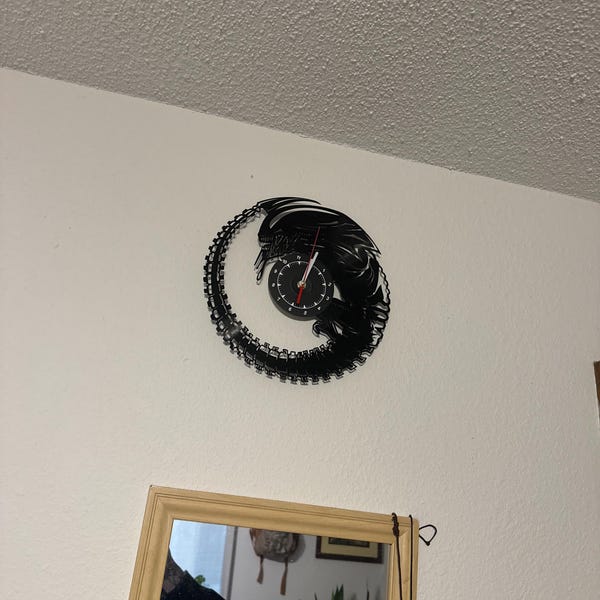 Personalized Wall Clock 12" Made Out of Vintage Vinyl Record, Modern ...