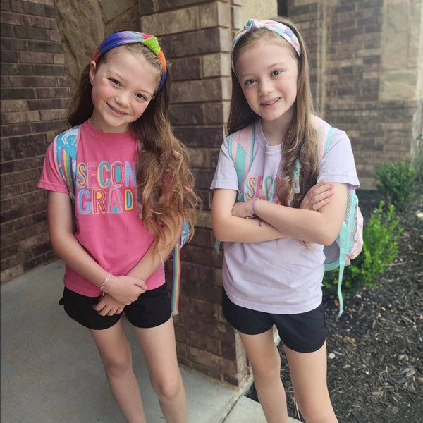 Second Grade Shirt, Back to School Shirt, Girls School Shirt, Custom ...