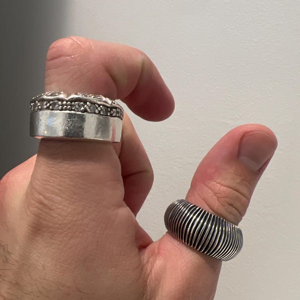 CIRCLE RING, Large Circle Ring, Solid Circle Ring, Circle Ring, Open Circle Ring, Silver Circle ...